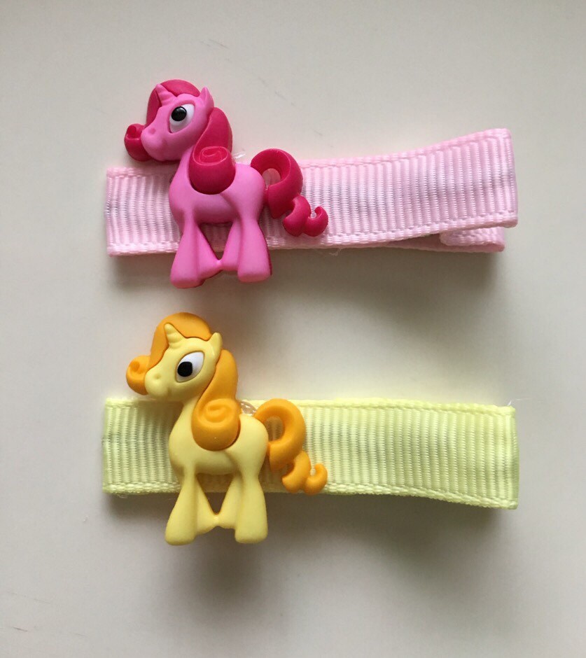My Little Pony Hair Clips Rainbow Pastel Horse Clips | Etsy