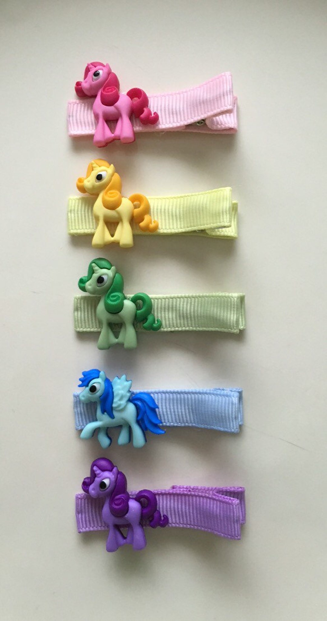 My Little Pony Hair Clips | Rainbow Pastel Horse Clips | Toddler, Girls ...