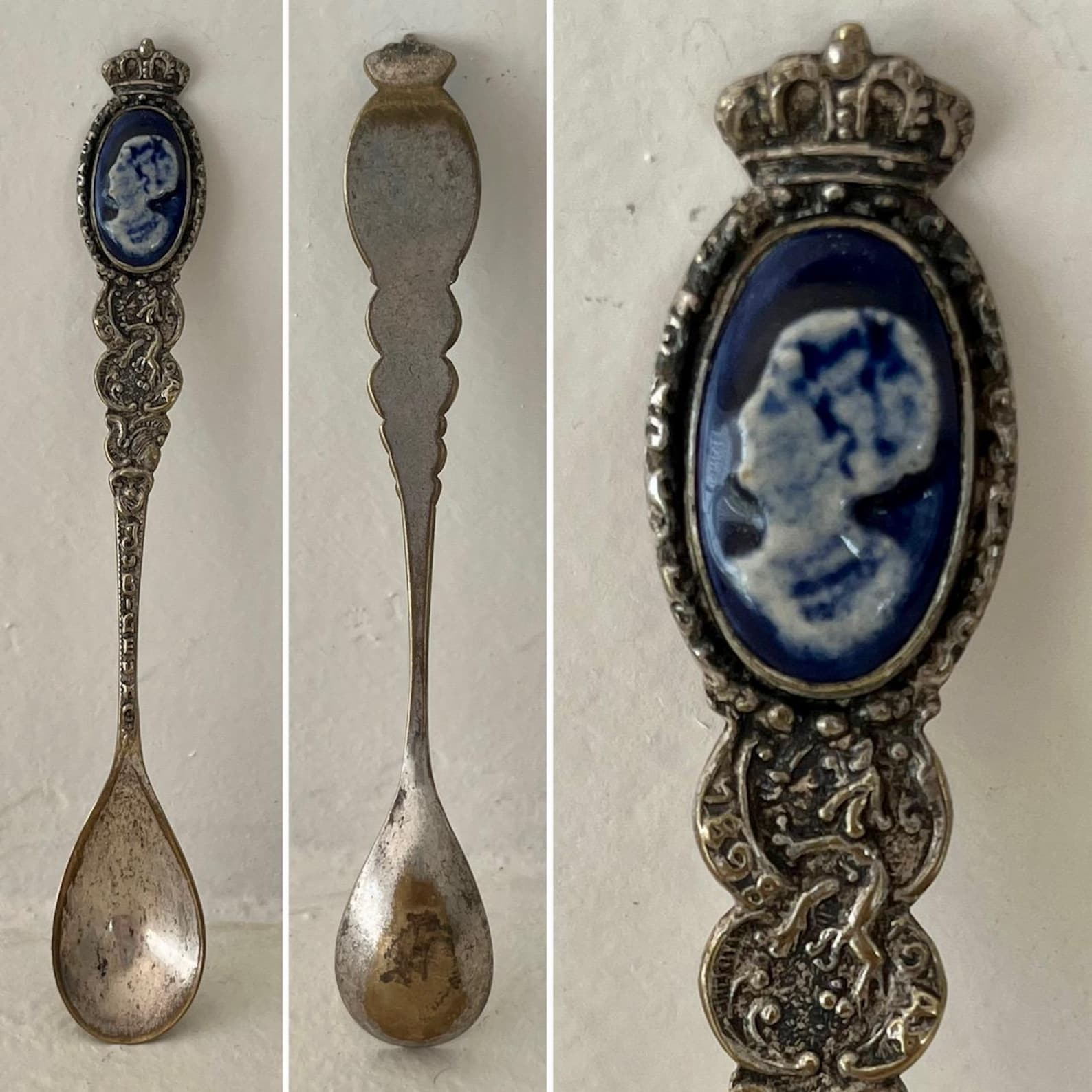 Various Vintage & Antique Souvenir Travel Spoons - Knight / Apostle ...