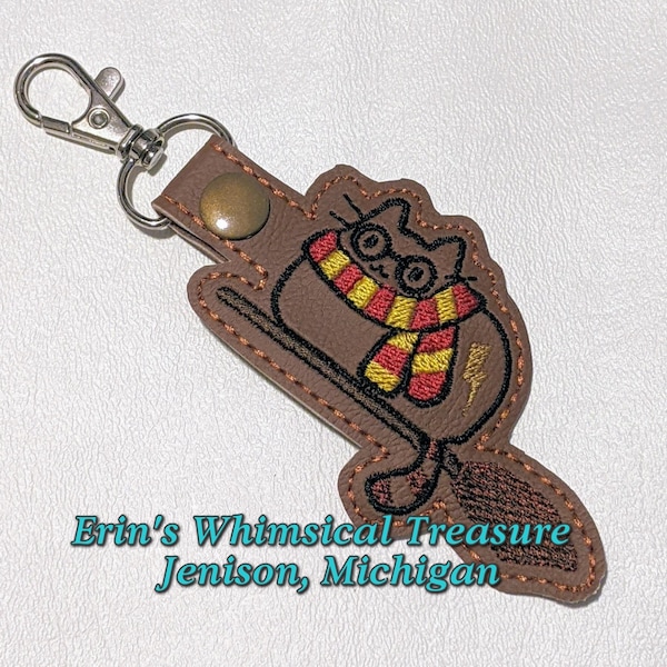 Pottering Cat Keychain - Etsy