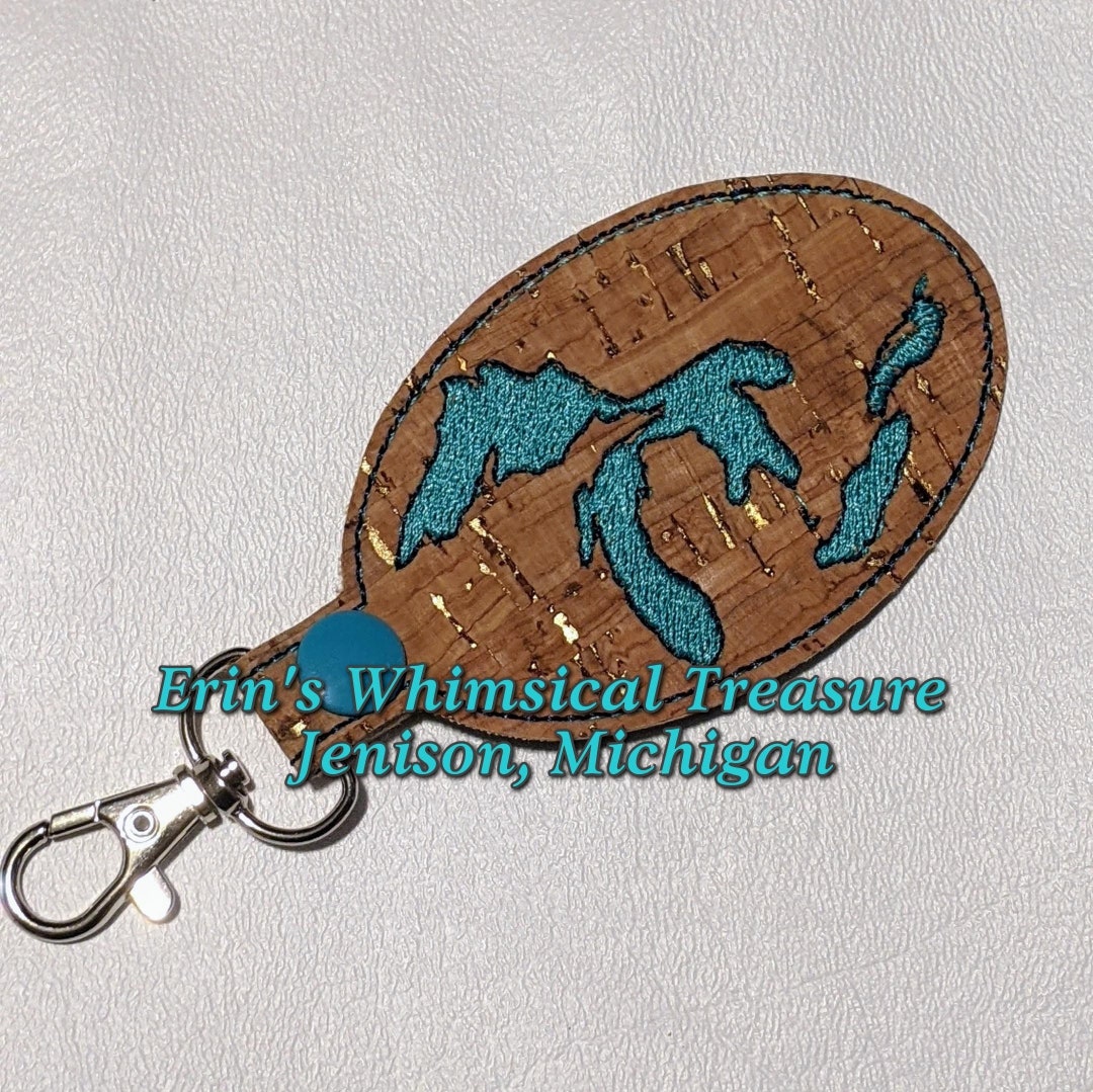 ORIGINAL DESIGN: the Great Lakes Oval Keychain/keyfob - Etsy