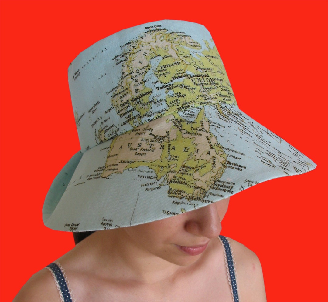 100% Cotton Reversible Shade Hat Beautifully Made - Etsy