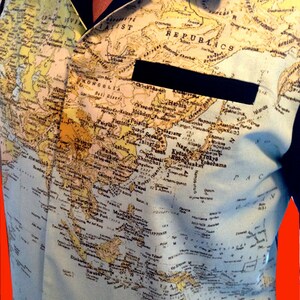 Map of the World Shirt .. for the Guy Whos Going Places . - Etsy