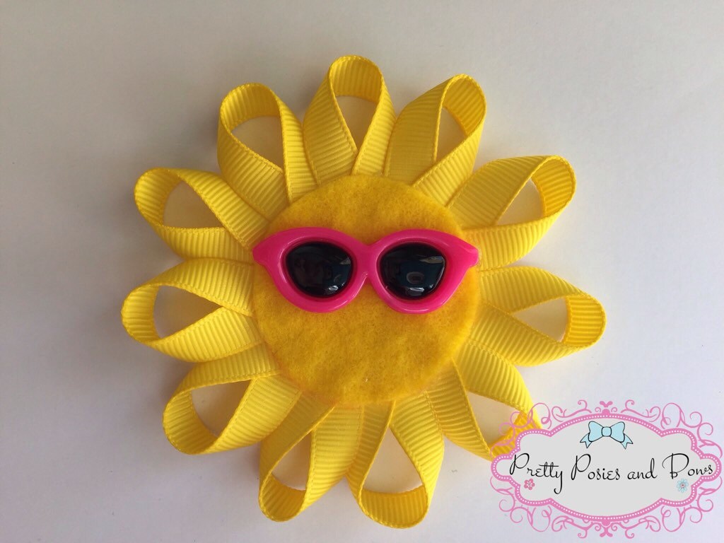 Sun Hair Bow Sun Bow Sun Headband Sunshine Hair Bow | Etsy