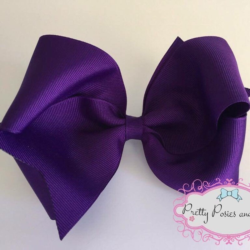 Purple Hair Bow - Etsy