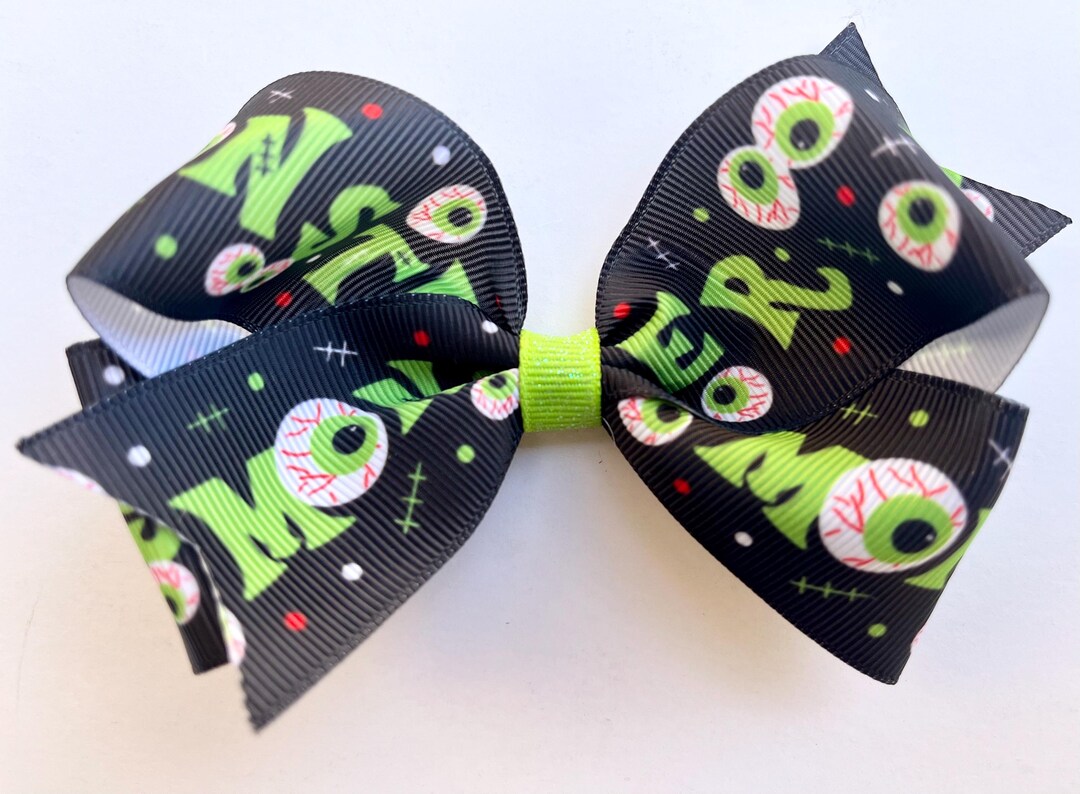 Monster Hair Bow, Halloween Bow, Monsters, Halloween Accessories ...