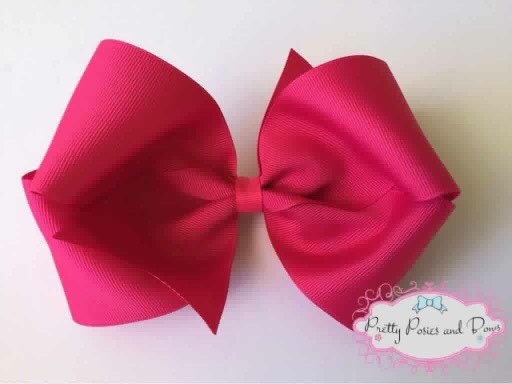 Large Pink Hair Bow Dark Pink Hair Bow Extra Large Pink Hair | Etsy