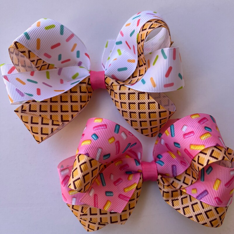 Big Ice Cream Hair Bows - Etsy