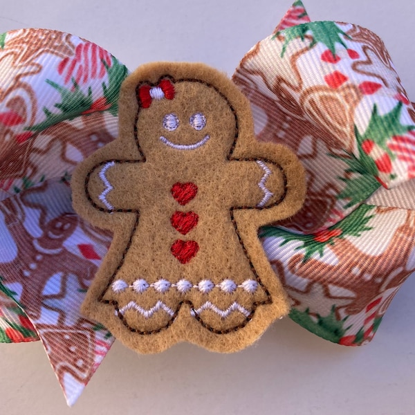 Gingerbread Hair Bow - Etsy