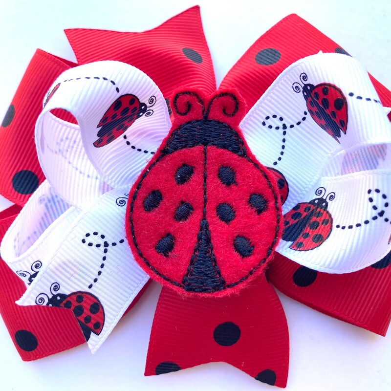 Ladybug Hair Bow - Etsy