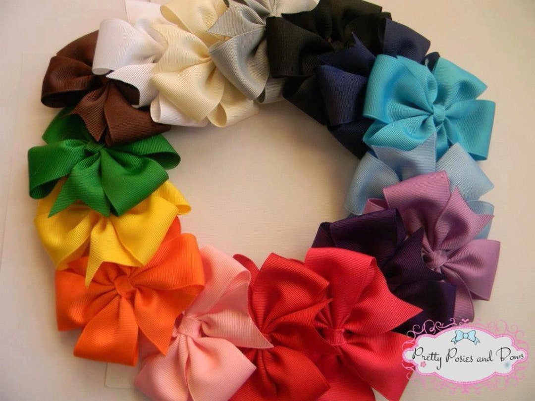 Solid Hair Bow Package, Hair Bow Set, Bows - Etsy