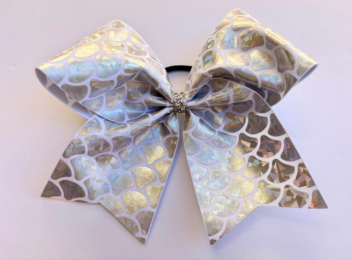 Mermaid Cheer Bow, Mermaid Hair Bow, Fish Hair Bow, Large Cheer Bow - Etsy