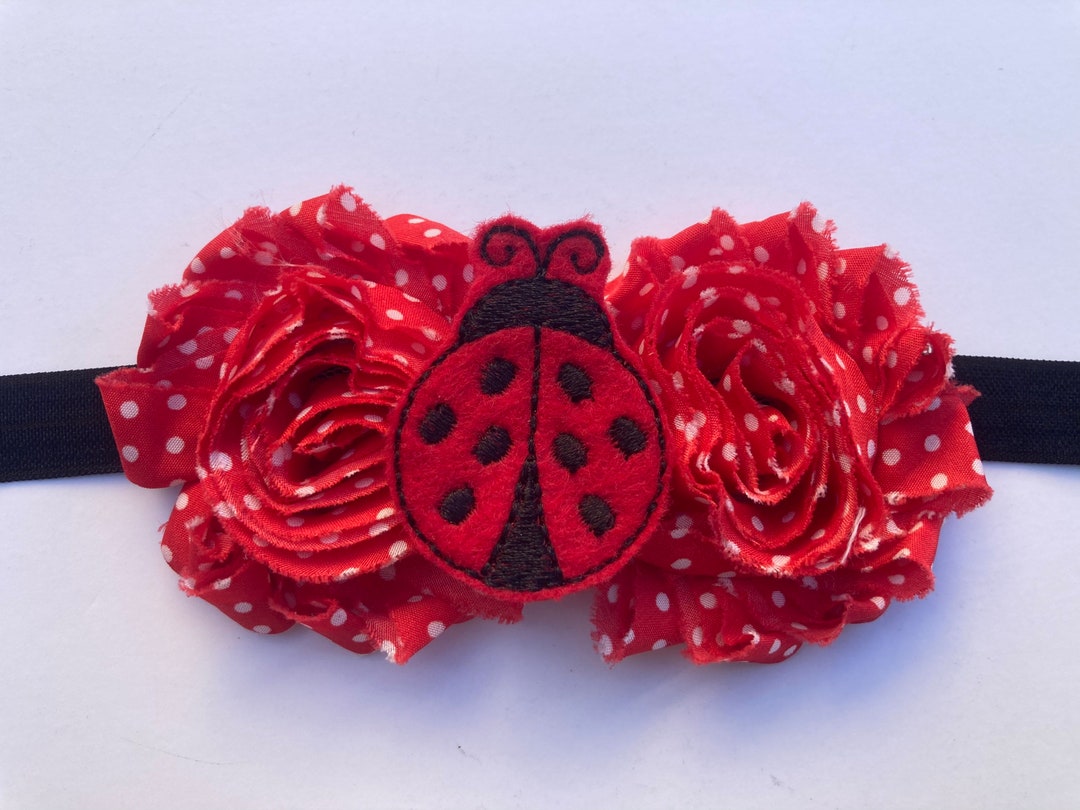 Ladybug Headband, Lady Bug Headband, Spring Headband, Red and Black ...