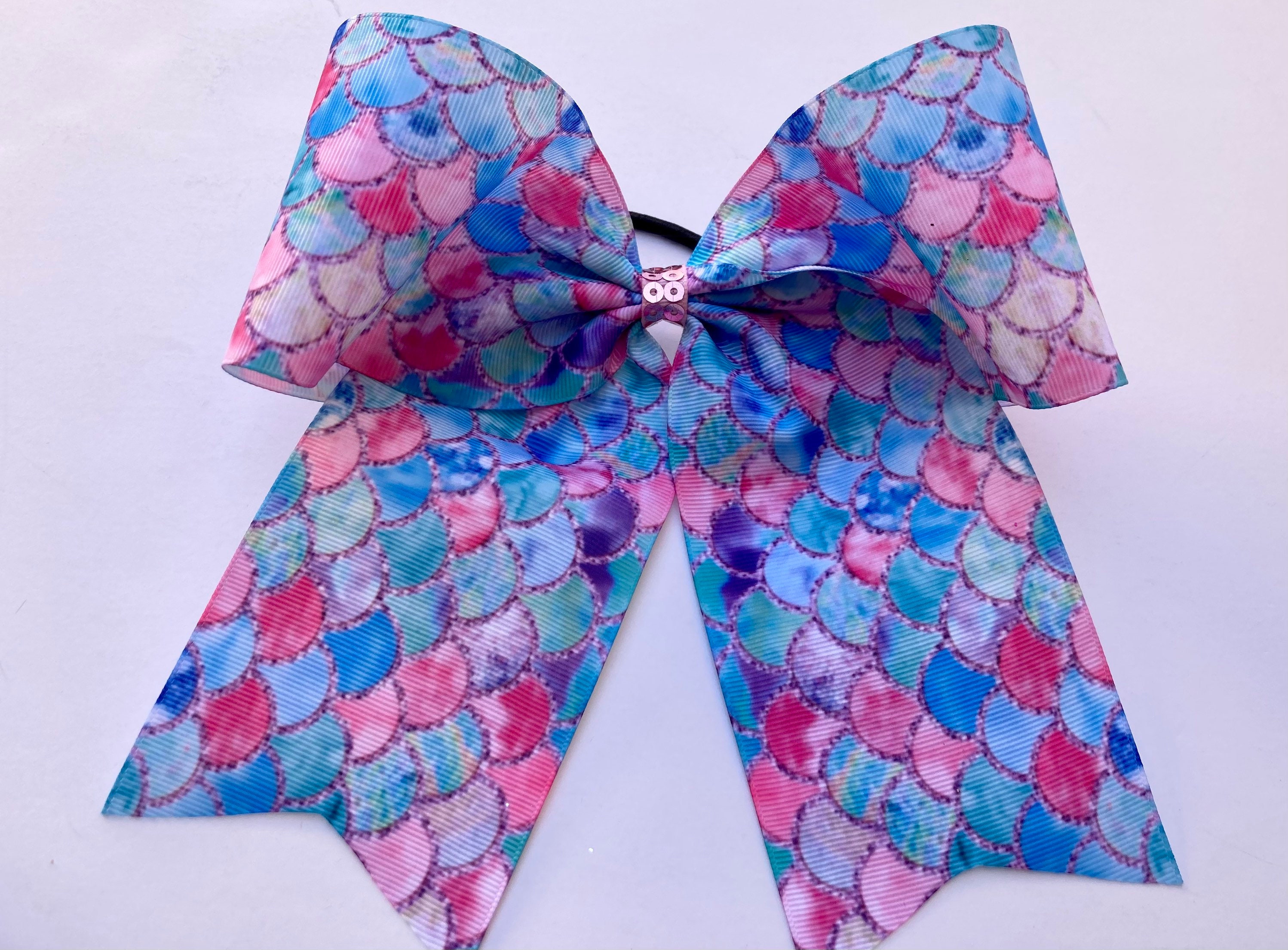 Mermaid Cheer Bow Mermaid Hair Bow Fish Hair Bow Large - Etsy