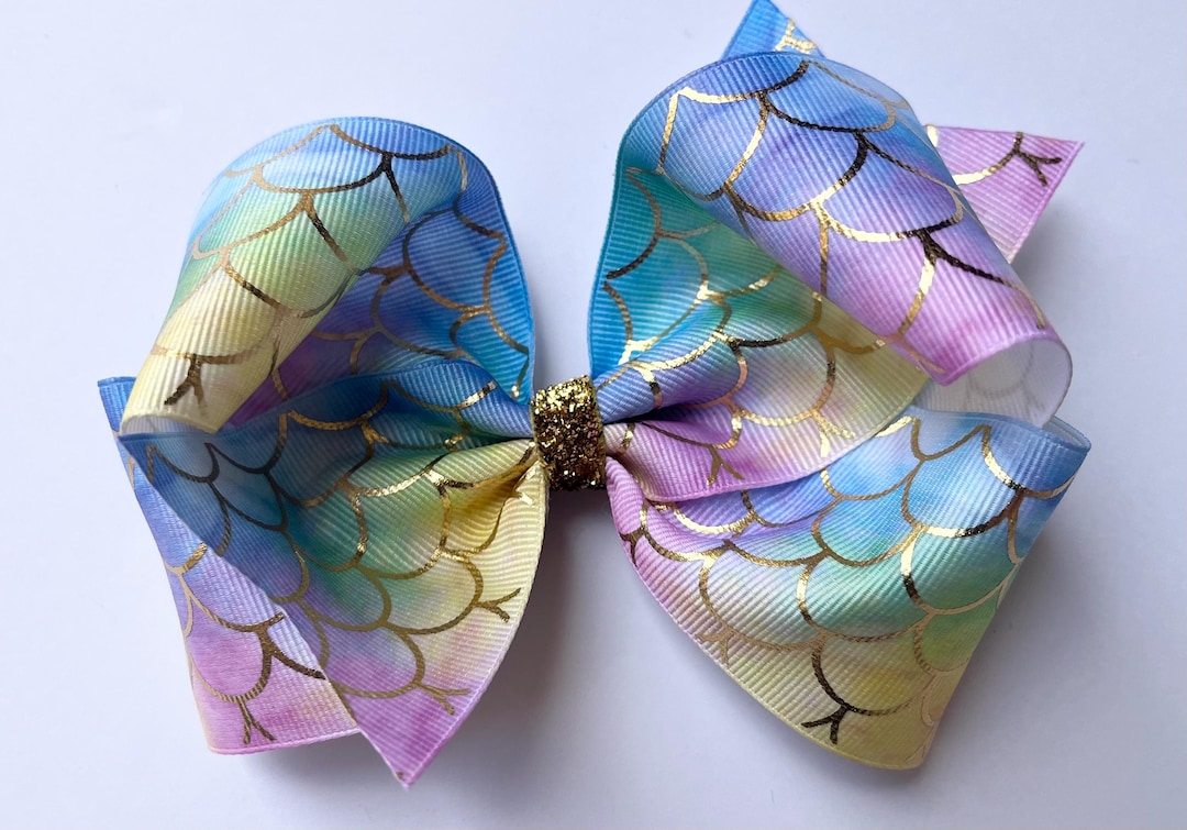 Mermaid Bow, Mermaid Party, Mermaid Theme, Fish Hair Bow, Pink and ...