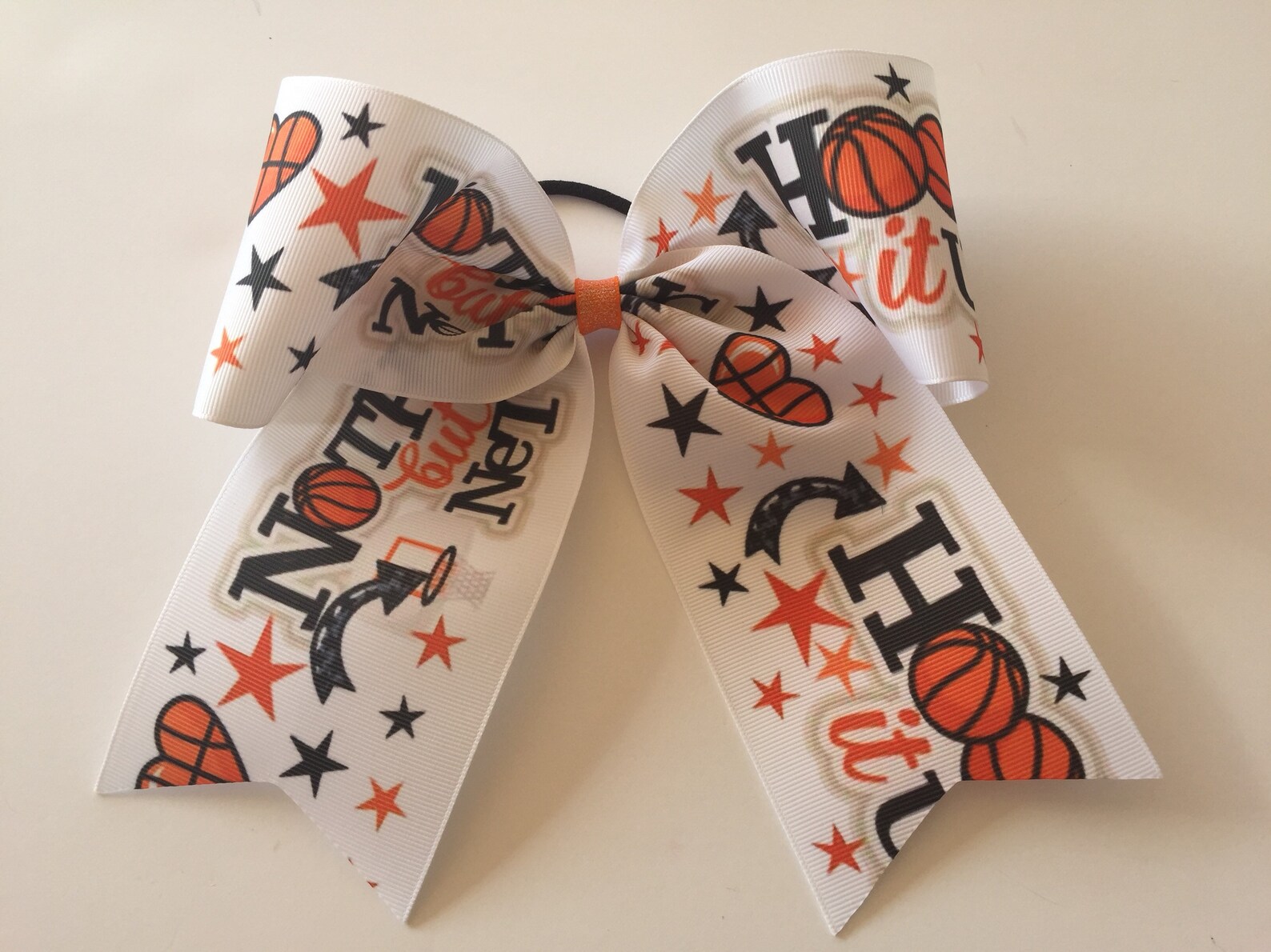 Basketball Bow, Basketball Cheer Bow, Basketball Hair Bow, Basketball ...