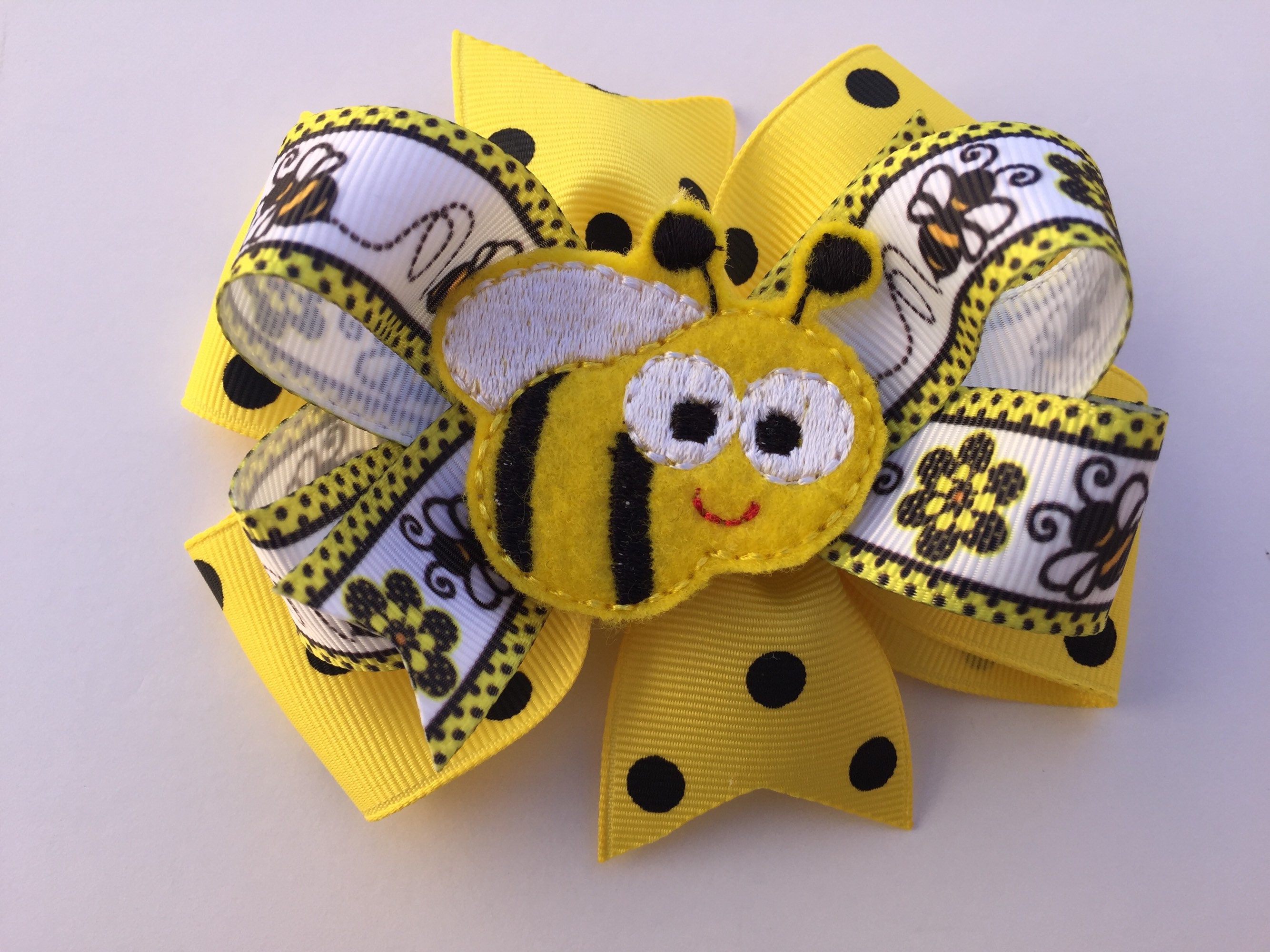 Bumblebee Bow Bumblebee Hair Bow Bumble Bee Hair Bow Bumble | Etsy