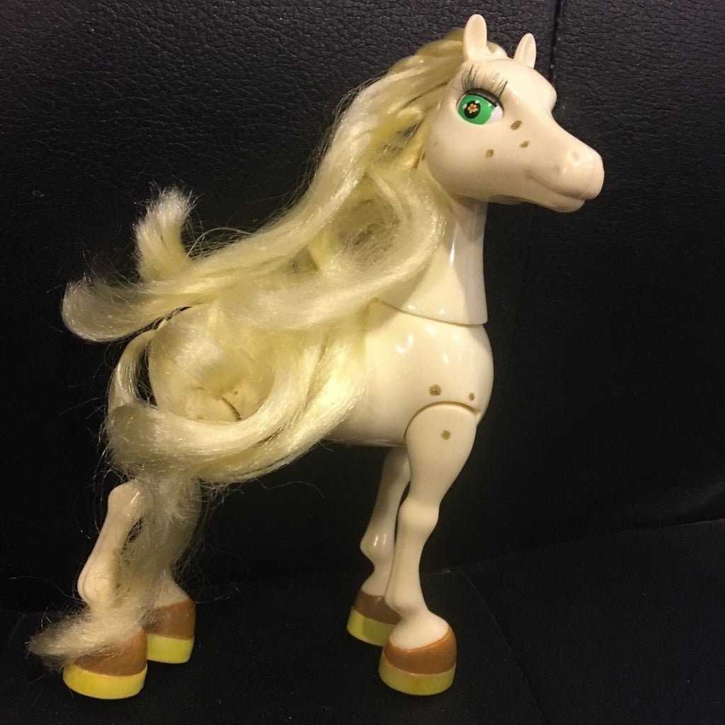 Vintage Funrise Sassy Stables Cream Horse Statue - Etsy