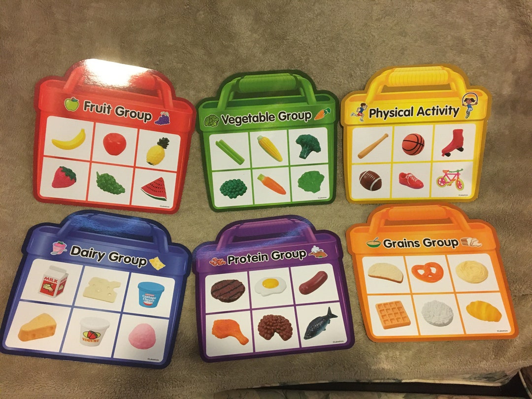 6 Large Laminated Grocery Nutrition Food Groups Cards Homeschool ...
