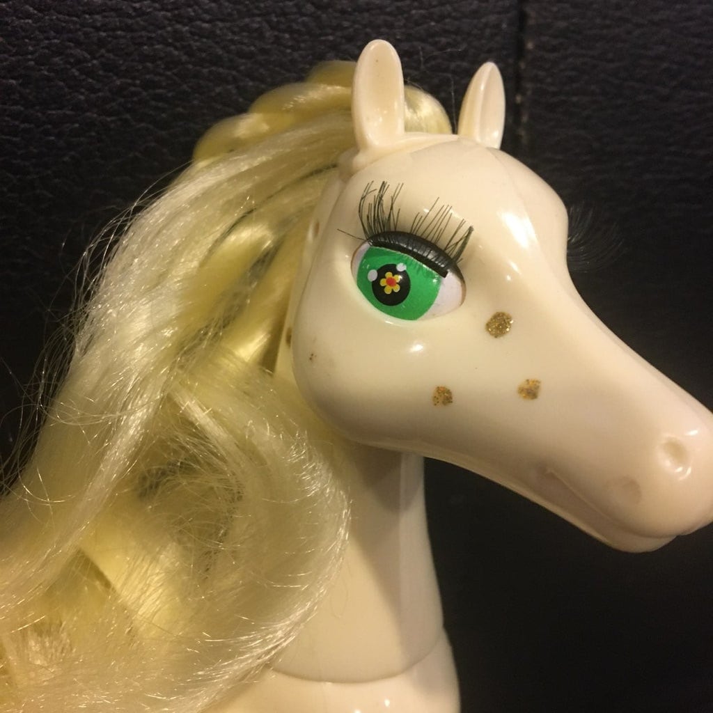 Vintage Funrise Sassy Stables Cream Horse Statue - Etsy