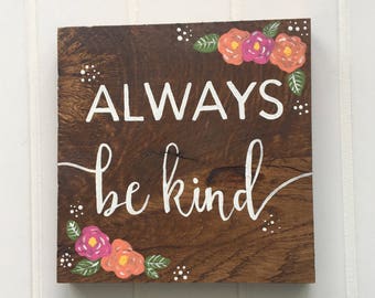 Be kind wall art | Etsy