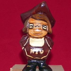 Circa 1950's Anri New York University NYU Mascot Hand Carved Statue ...