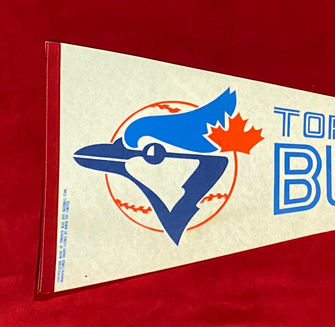 Vintage 1990's Toronto Blue Jays Full Sized Baseball Roster Pennant ...