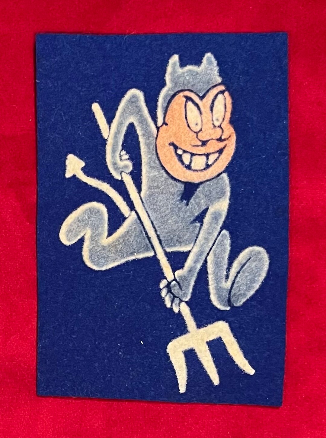 Vintage Duke University Blue Devils Flocked Felt Mascot Patch Emblem - Etsy