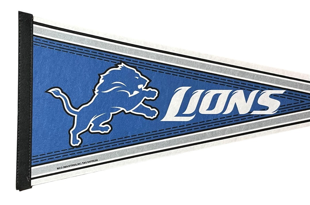 Vintage Detroit Lions Football 29 Inch Pennant - NFL Football ...