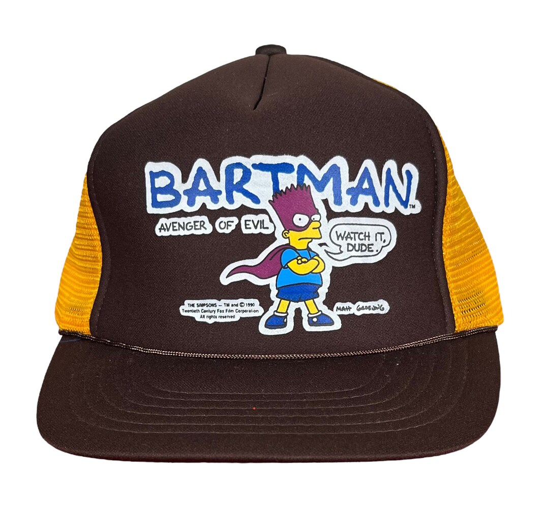Vintage Deadstock 1990 the Simpsons Bartman Bart Simpson Snapback ...