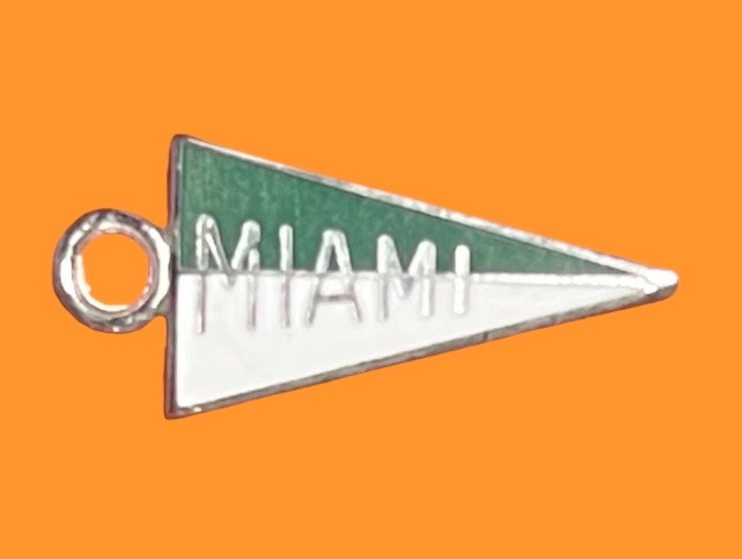Beautiful Vintage 1940's University of Miami Enameled Silver Toned ...