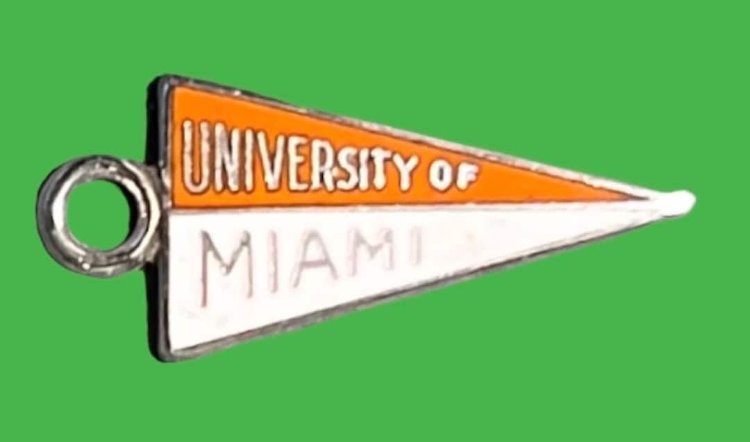 Beautiful Vintage 1940's University of Miami Enameled Silver Toned ...