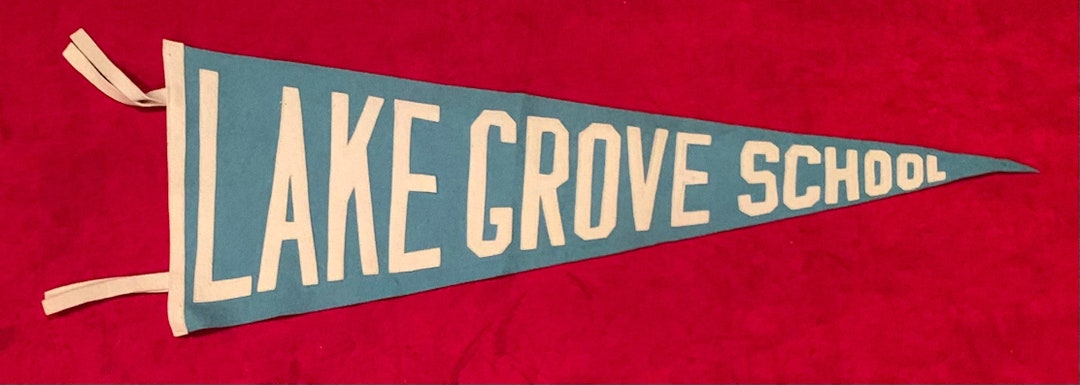 Antique Circa 1930's Lake Grove School of New York Sewn Letter 23.5 ...