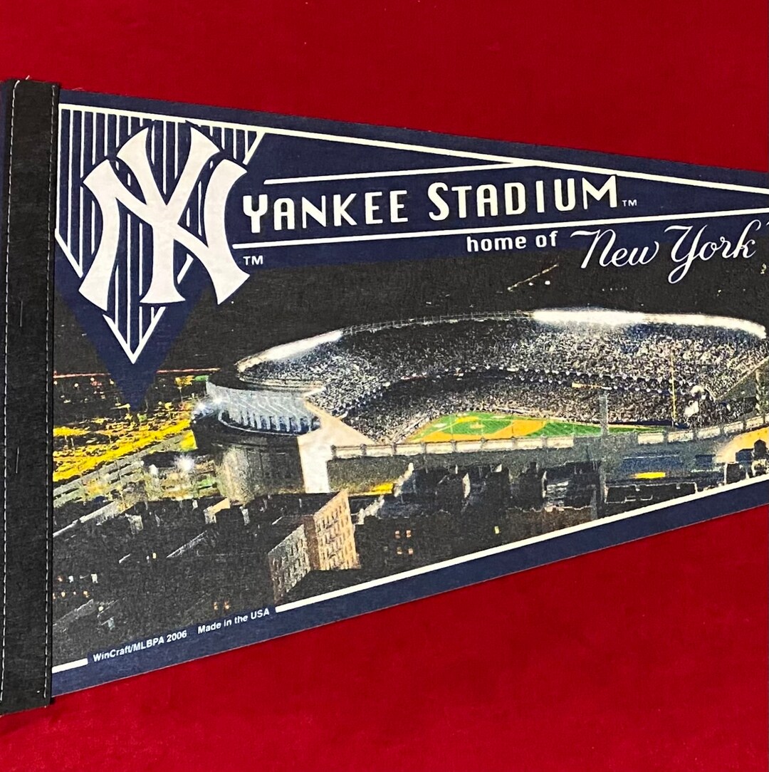 New York Yankee Yankee Stadium Baseball Full Sized 29 Inch Pennant ...