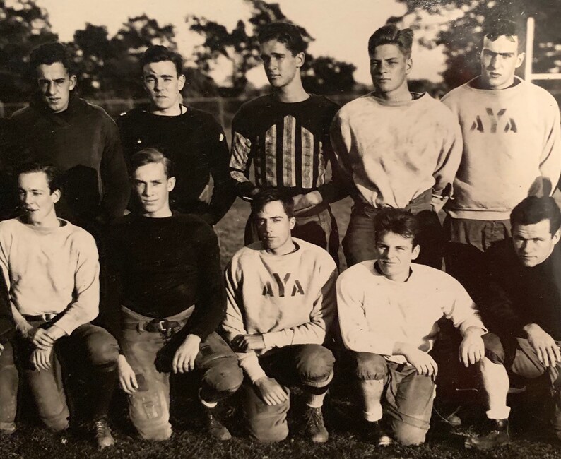Antique Circa 1930 Yale University Football Team Panoramic Photograph ...