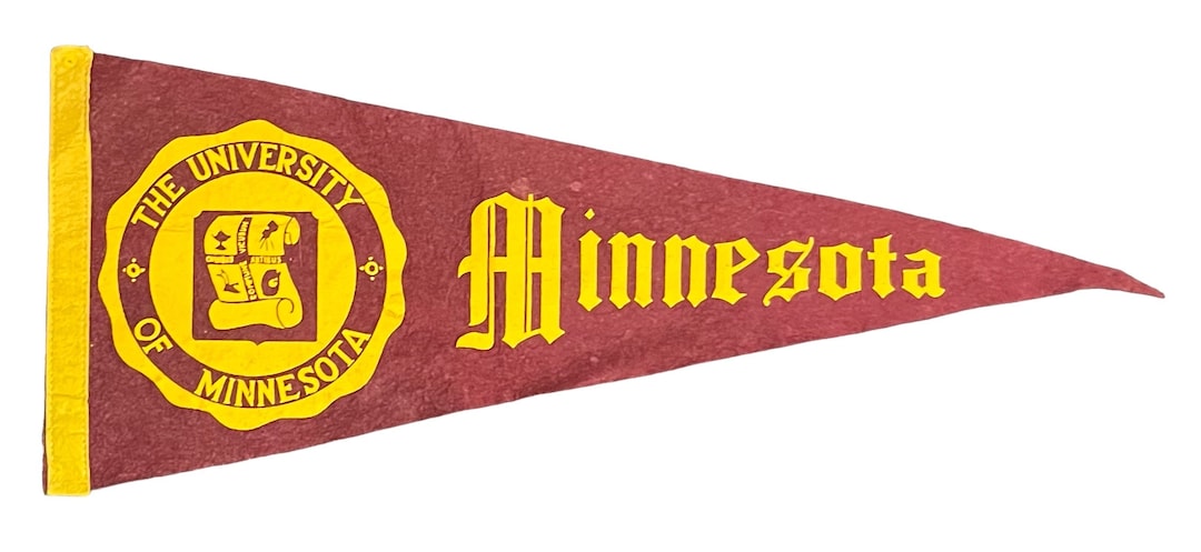 Vintage Circa 1940's University of Minnesota 27 Inch Felt Pennant ...