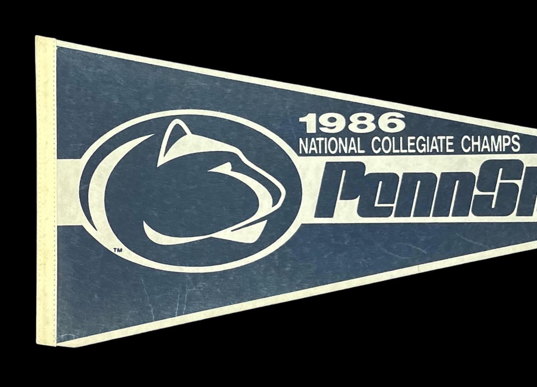 Vintage 1986 Penn State University National Champions 29 Inch Felt ...