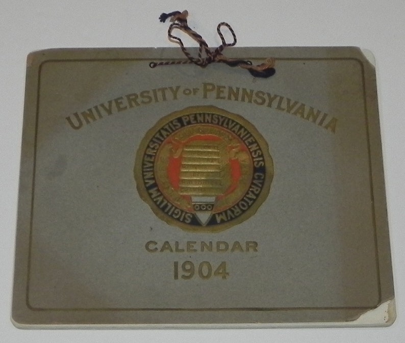 Great 1904 University of Pennsylvania Photographic Calendar - Etsy