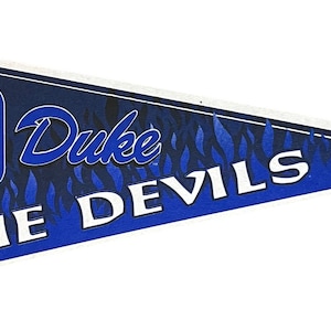 Vintage Duke University Blue Devils Full Sized 29 Inch Felt Sports ...