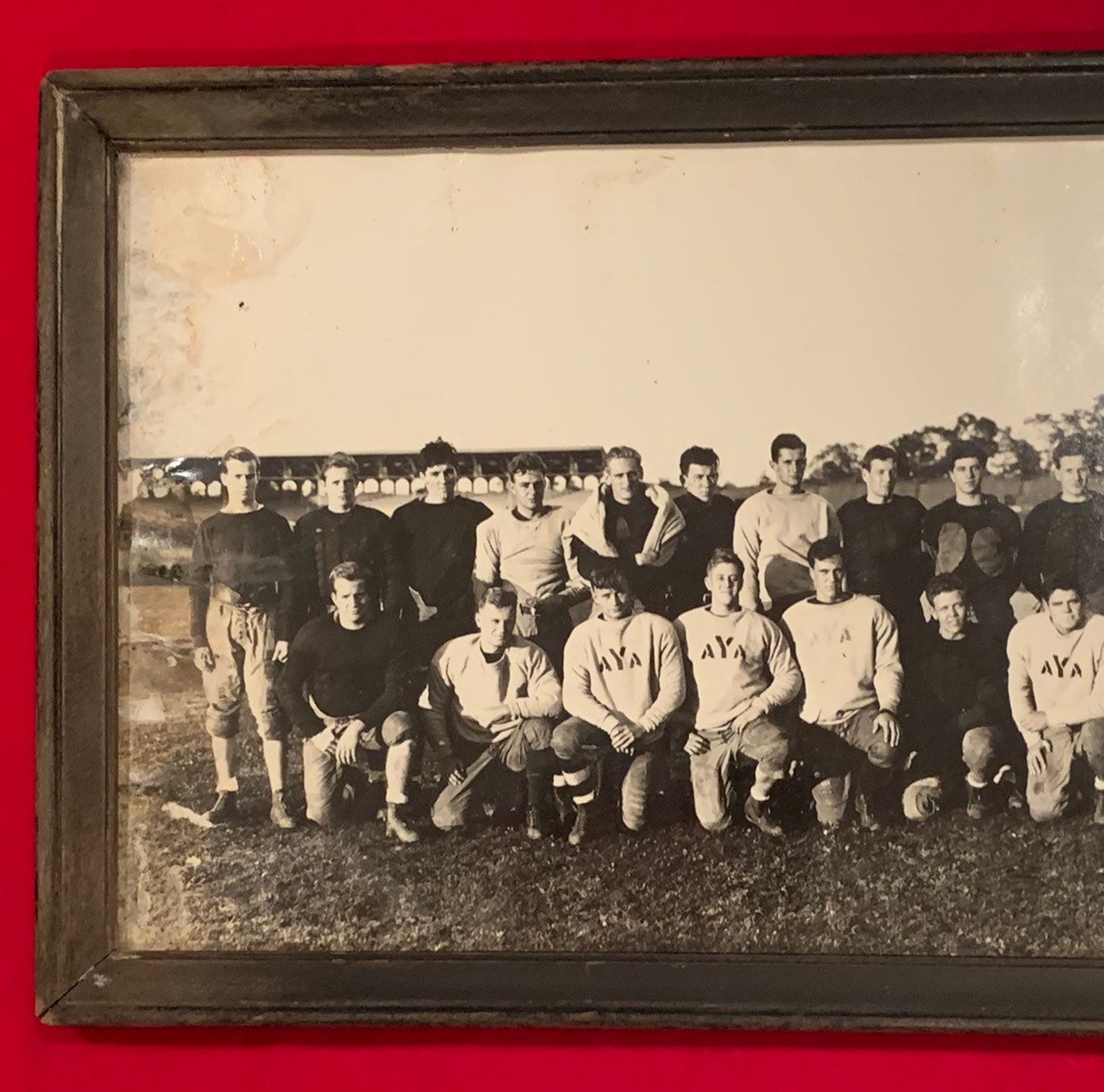 Antique Circa 1930 Yale University Football Team Panoramic Photograph ...