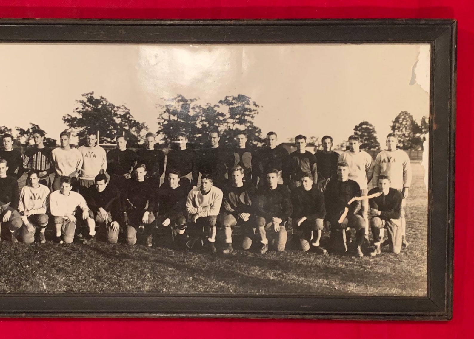 Antique Circa 1930 Yale University Football Team Panoramic Photograph ...