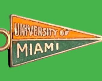 Beautiful Vintage 1940's University of Miami Enameled Silver Toned ...