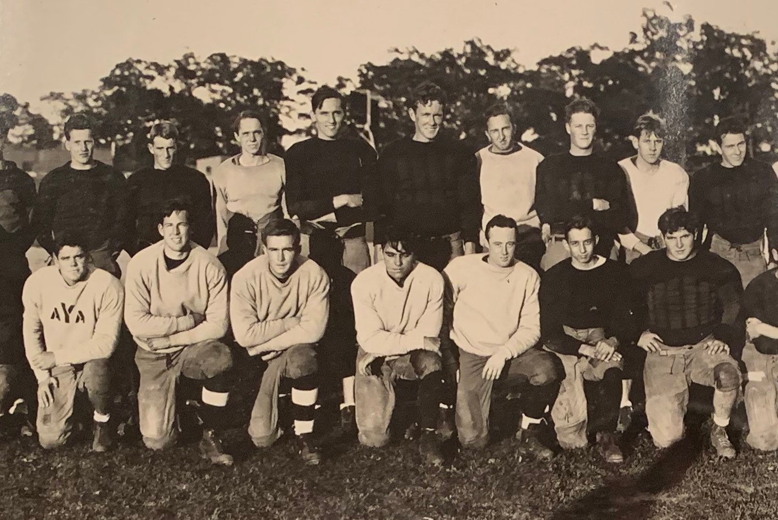 Antique Circa 1930 Yale University Football Team Panoramic Photograph ...