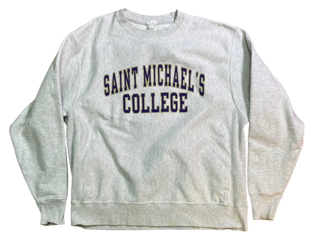 Vintage Saint Michael's College of Vermont Champion Reverse Weave Crew ...