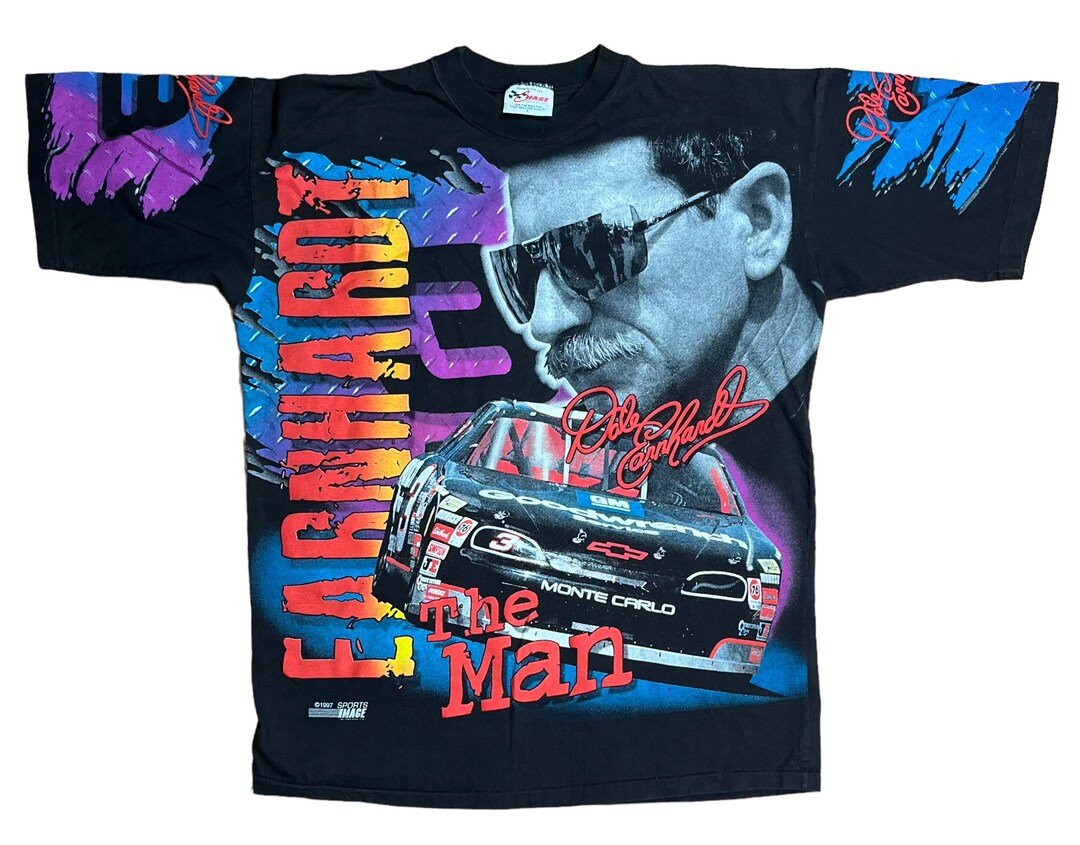 Vintage 1990's Dale Earnhardt All Over Print Chase Racewear Size Large ...