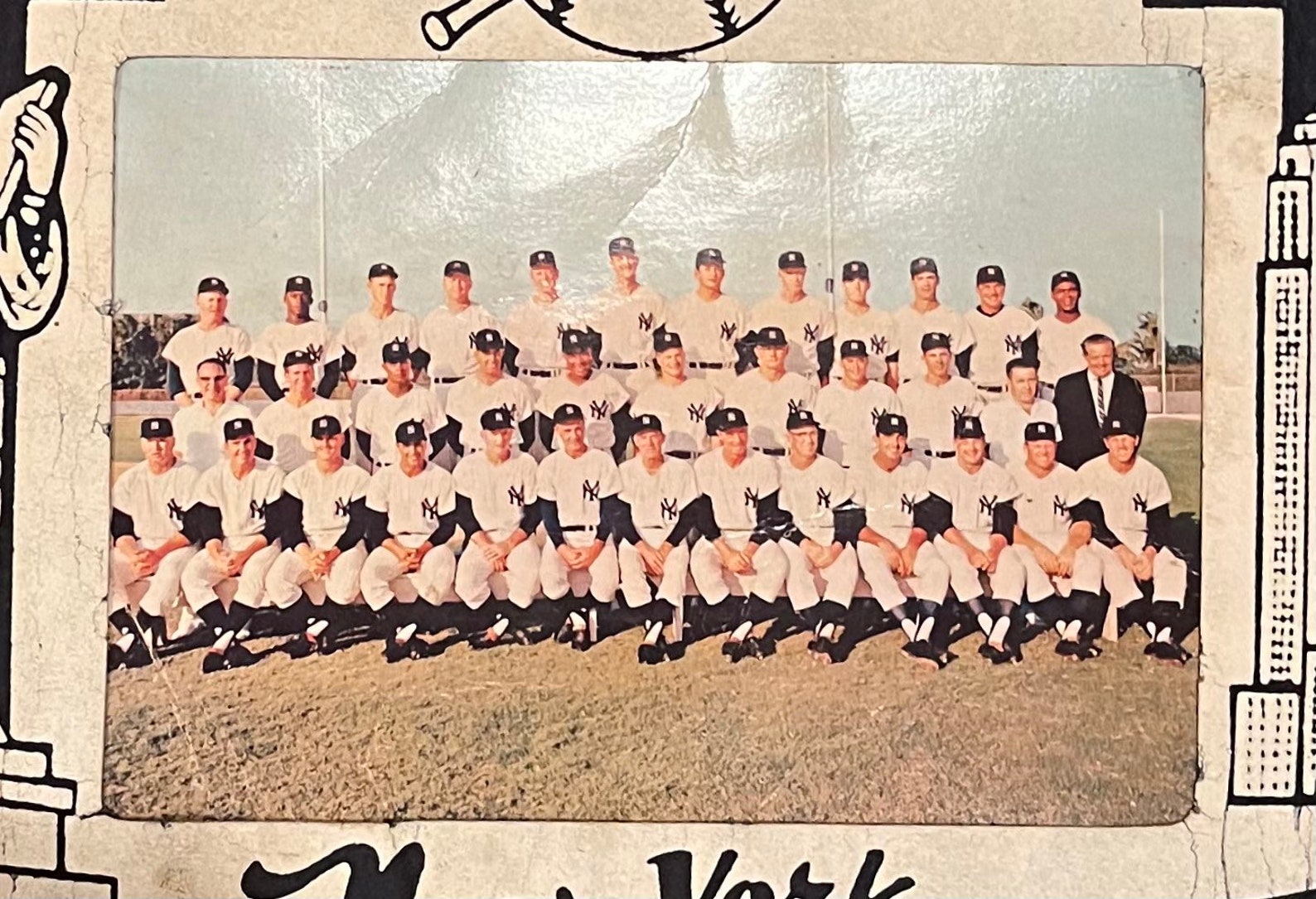 Vintage 1965 New York Yankees Team Photo Baseball Pennant | Etsy