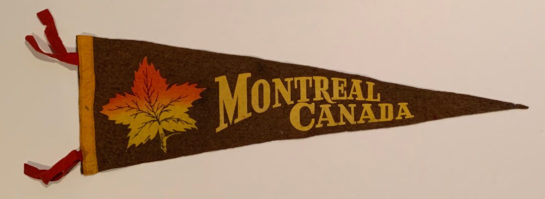 Beautiful Antique Circa 1930's Montreal Canada Felt Pennant - Etsy