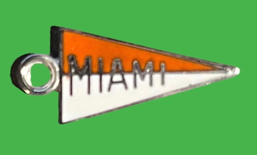 Beautiful Vintage 1940's University of Miami Enameled Silver Toned ...
