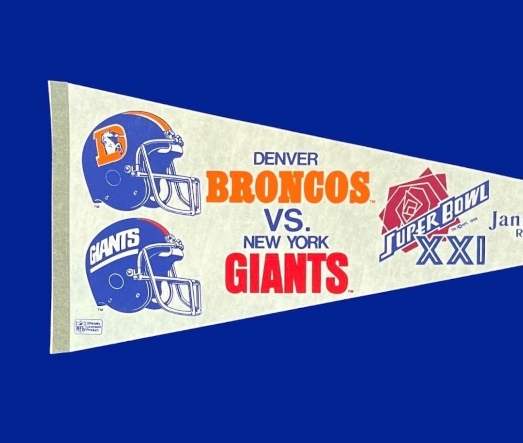 Vintage 1987 Super Bowl Xxi New York Giants Vs Denver Broncos Full