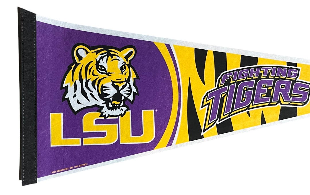 Vintage Louisiana State University LSU Tigers 29 Inch Felt College ...